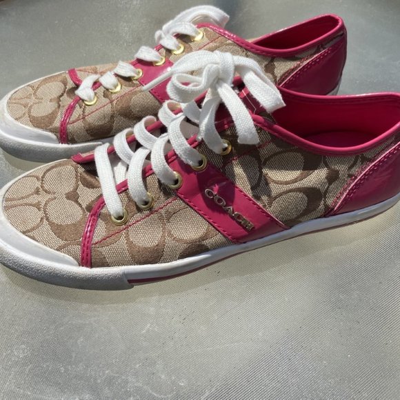 Coach | Shoes | Coach Pink Barrett Sneakers Us 8 2 Womens | Poshmark
